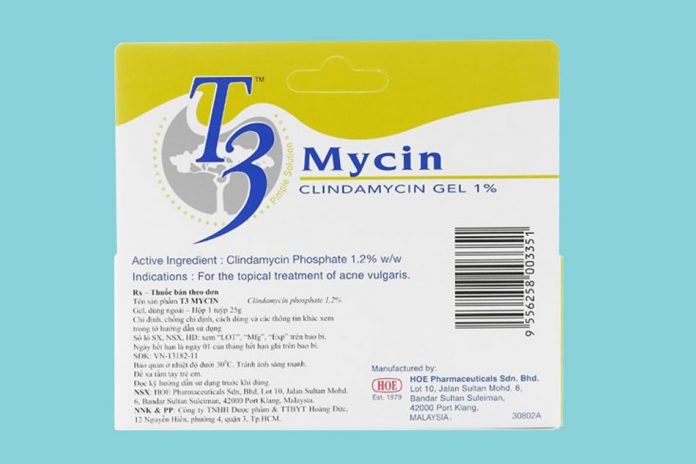 Thuốc T3 Mycin Gel: Review giá bán, trị thâm mụn có tốt không?