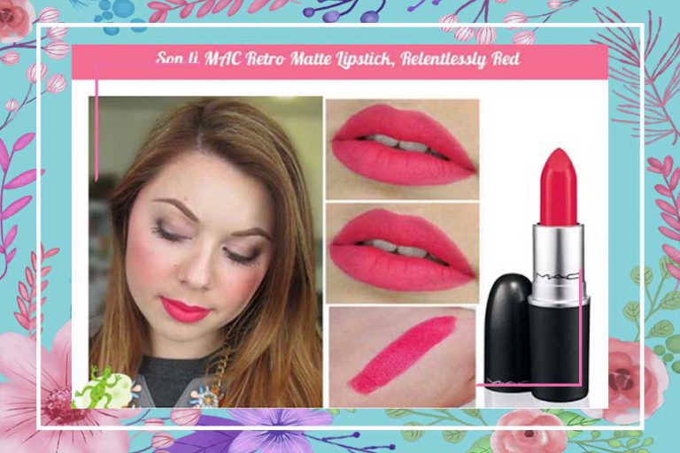 Son Mac Relentlessly Red : Review, Swatch, so sánh với All Fired Up