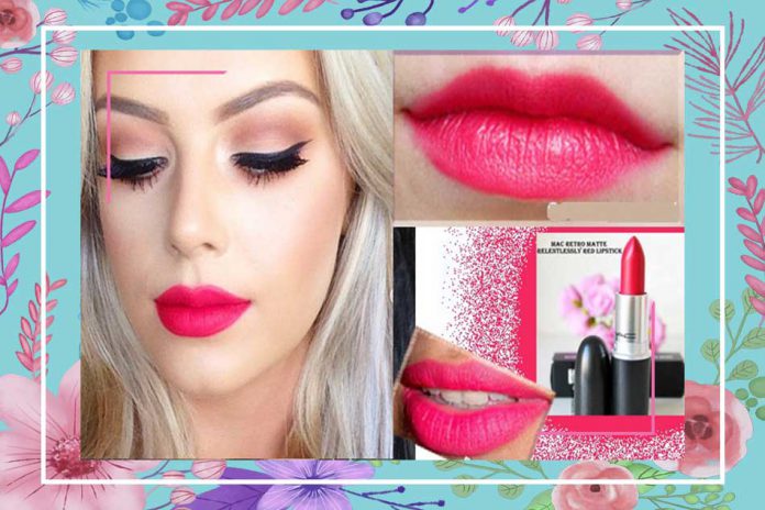 Son Mac Relentlessly Red : Review, Swatch, so sánh với All Fired Up